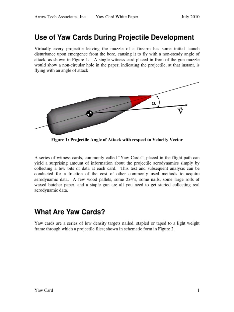 Use of Yaw Cards During Projectile Development | PDF | Flight Dynamics ...