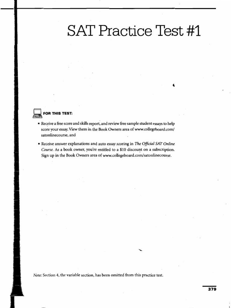 SAT Official Guide Test 1 | PDF | Language Arts & Discipline