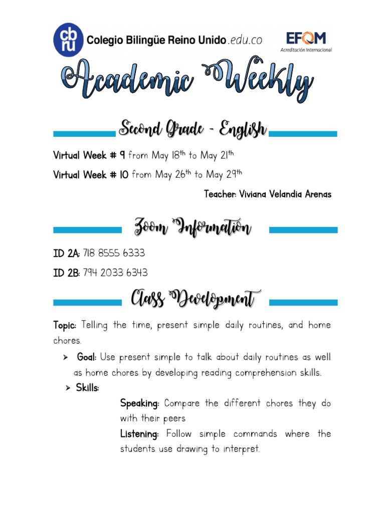 Second Grade - English: Teacher: Viviana Velandia Arenas | PDF ...