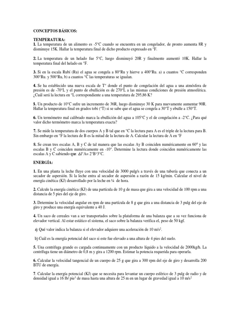 Coceptos Basicos | PDF | Celsius | Temperatura