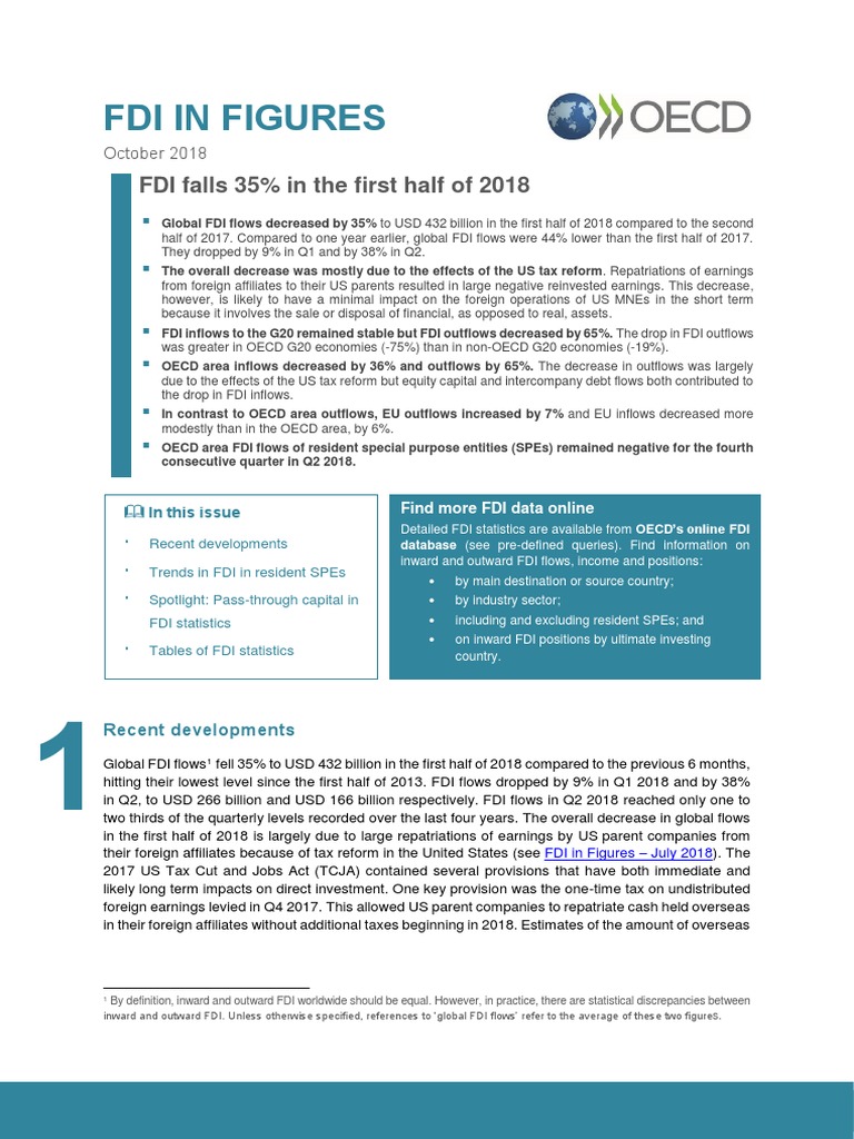 FDI in Figures October 2018 | PDF | Foreign Direct Investment | Equity ...