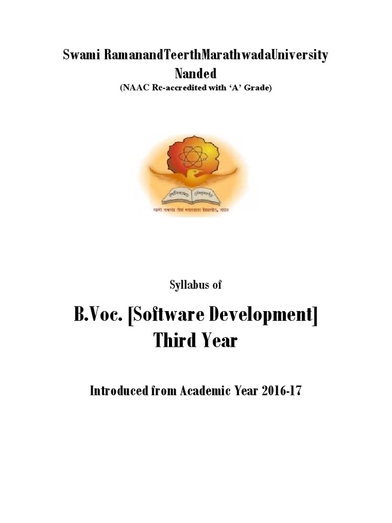 B.Voc. (Software Development) Third Year: Swami ...