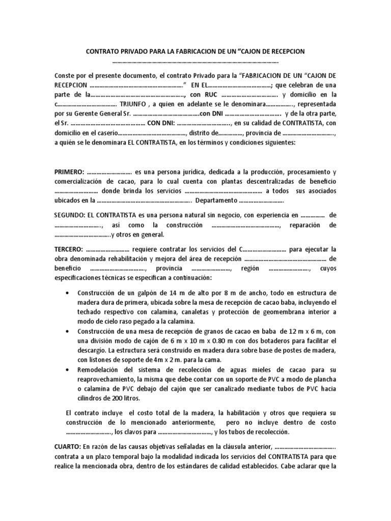 Modelo de Contrato | PDF