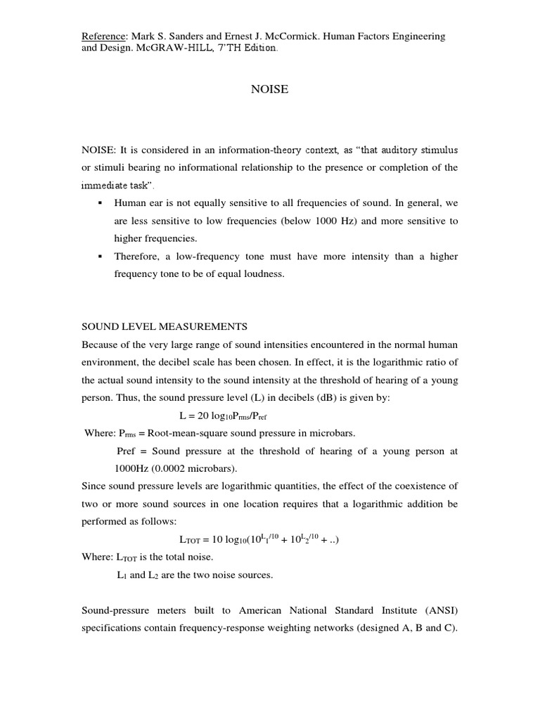 Noise PDF | PDF | Noise | Hearing Loss