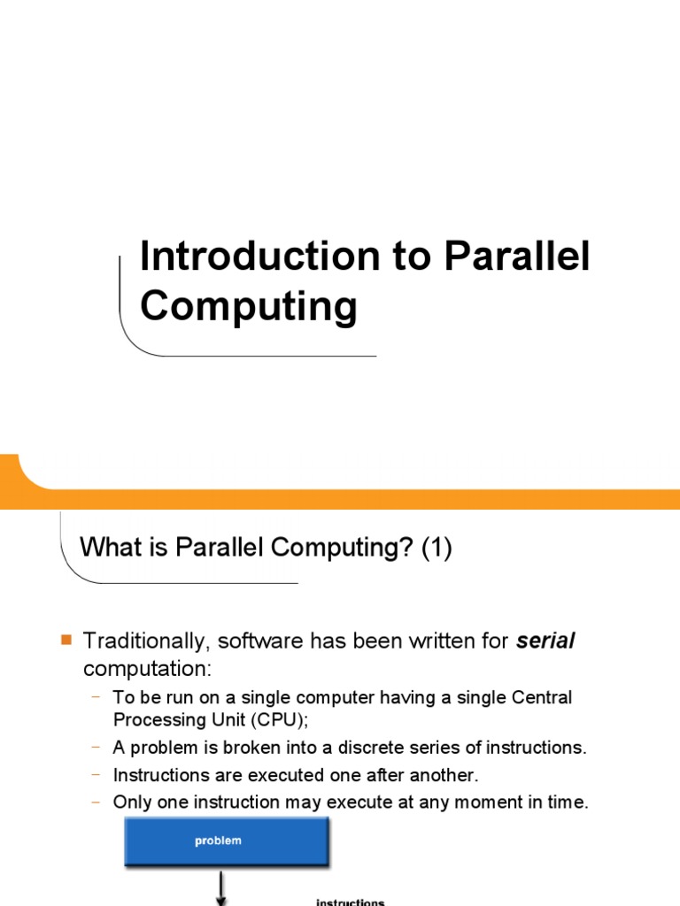 1 Introduction To Parallel Computing | PDF | Parallel Computing | Message Passing Interface