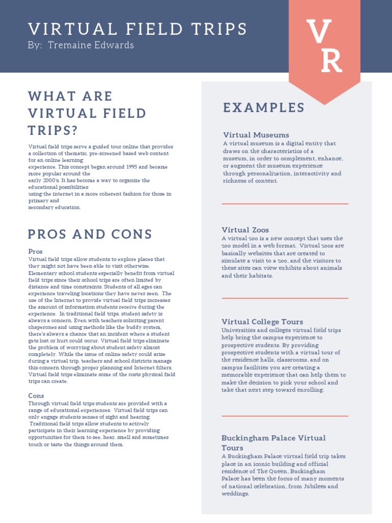 Virtual Field Trips Poster | PDF | Learning | Cognition