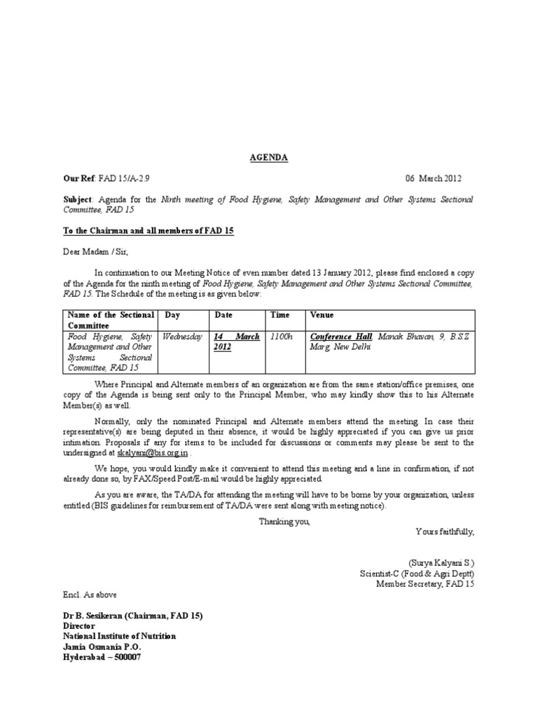 Committee, FAD 15: 14 March 2012 Conference Hall, Manak Bhavan, 9, B.S ...