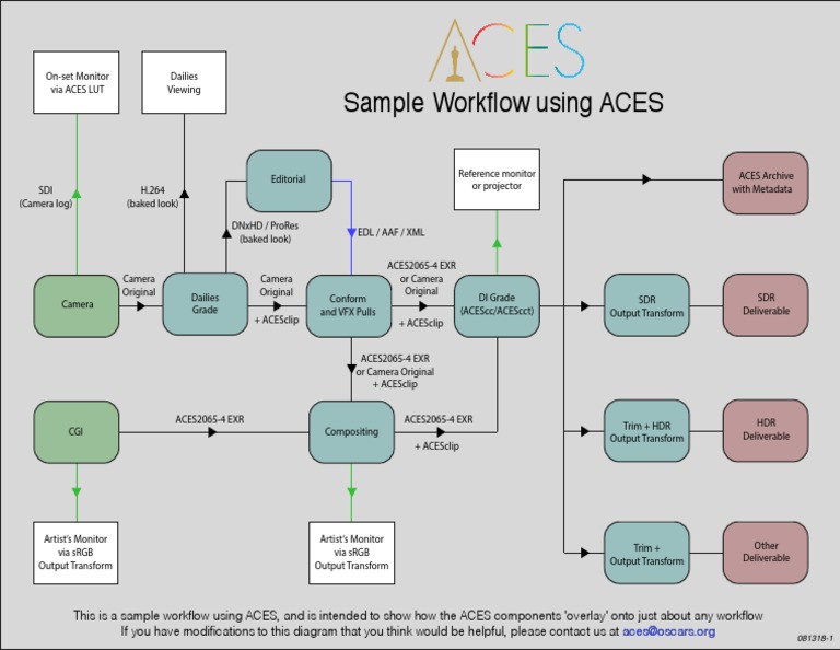 ACES Workflow Sample 081318 | PDF | Film And Video Technology | Filmmaking