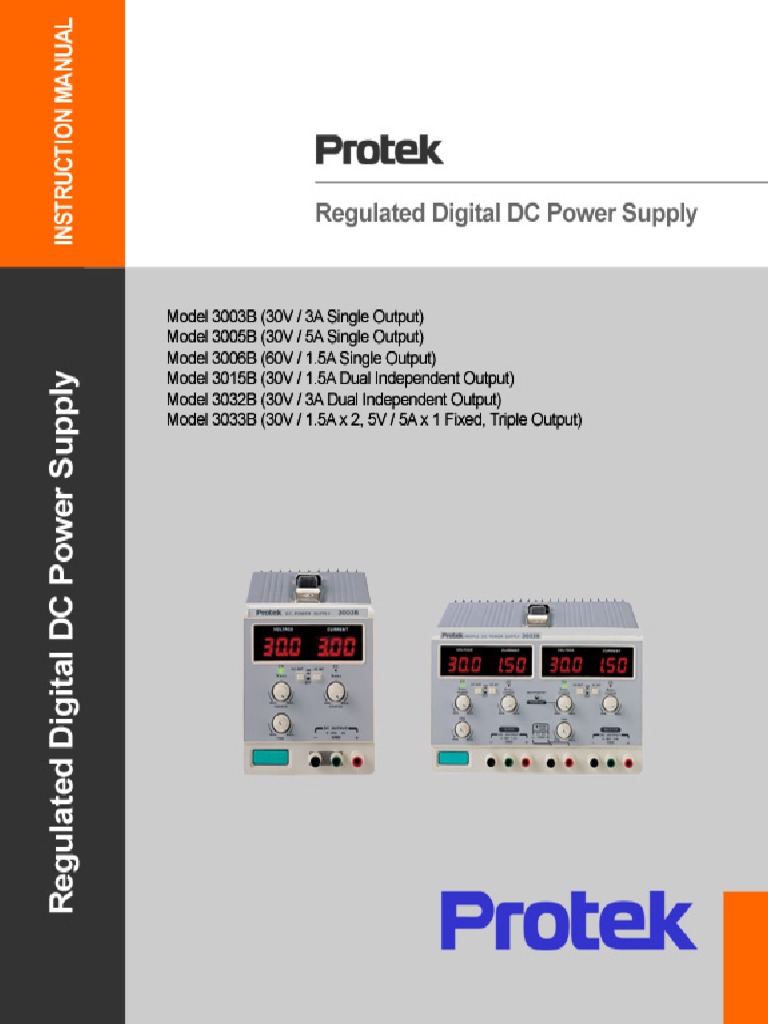Protek 3033B User ID7248 | PDF | Power Supply | Mains Electricity