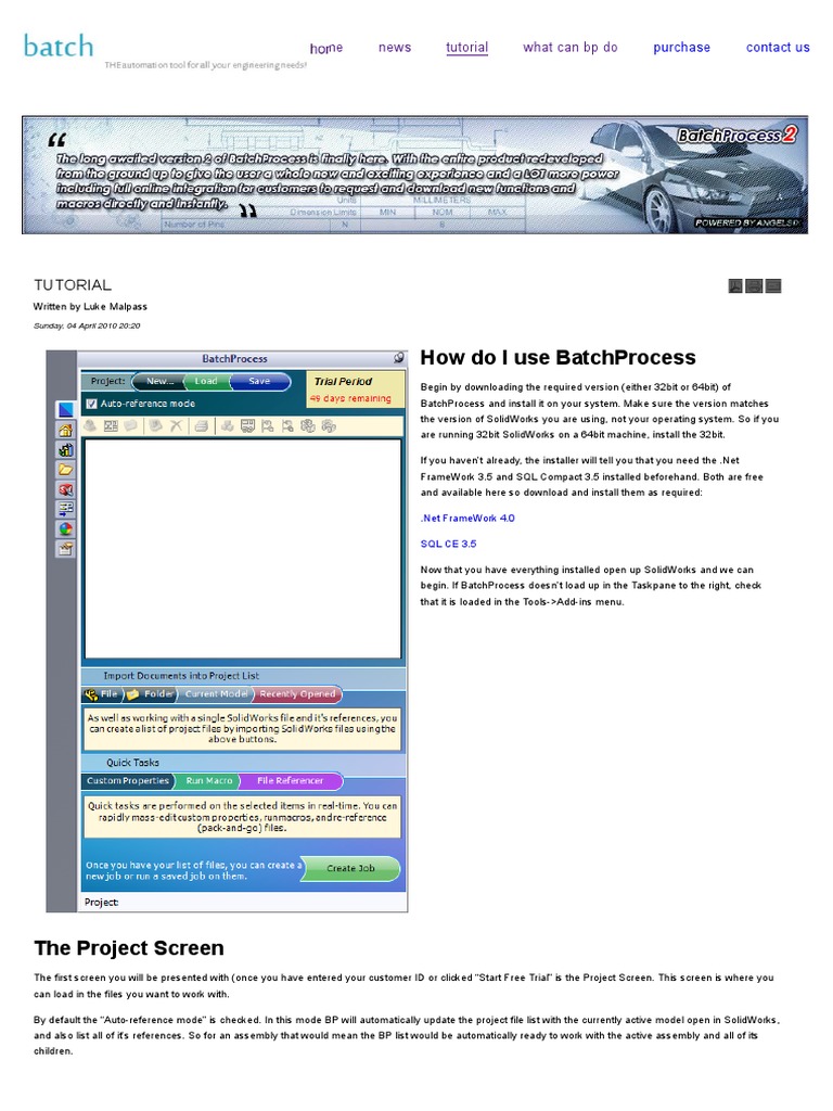 How Do I Use Batchprocess: Tutorial | PDF | Filename | Computer File