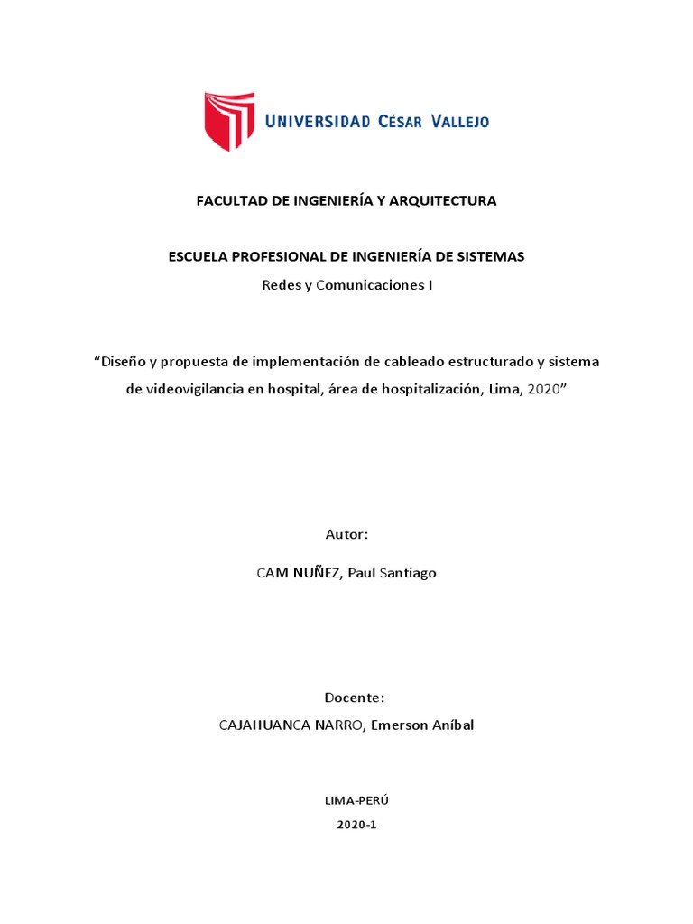 Proyecto Final Redes | PDF | Hospital | Vigilancia