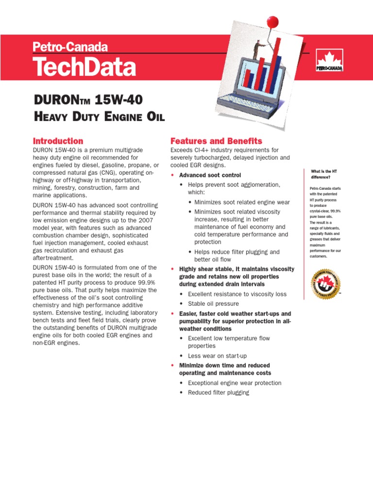 Duron XL 15W-40 | PDF | Motor Oil | Diesel Engine