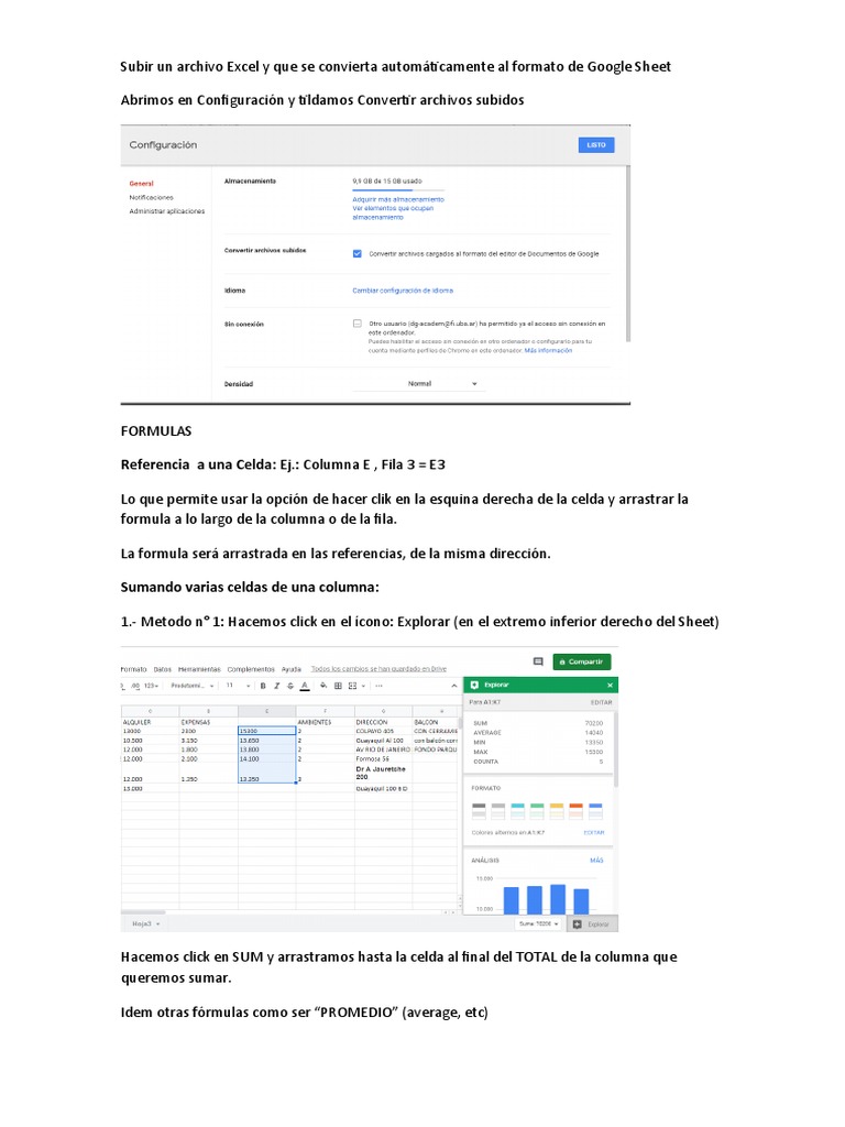 Tutorial Google Sheet | PDF | Métodos y materiales de enseñanza ...