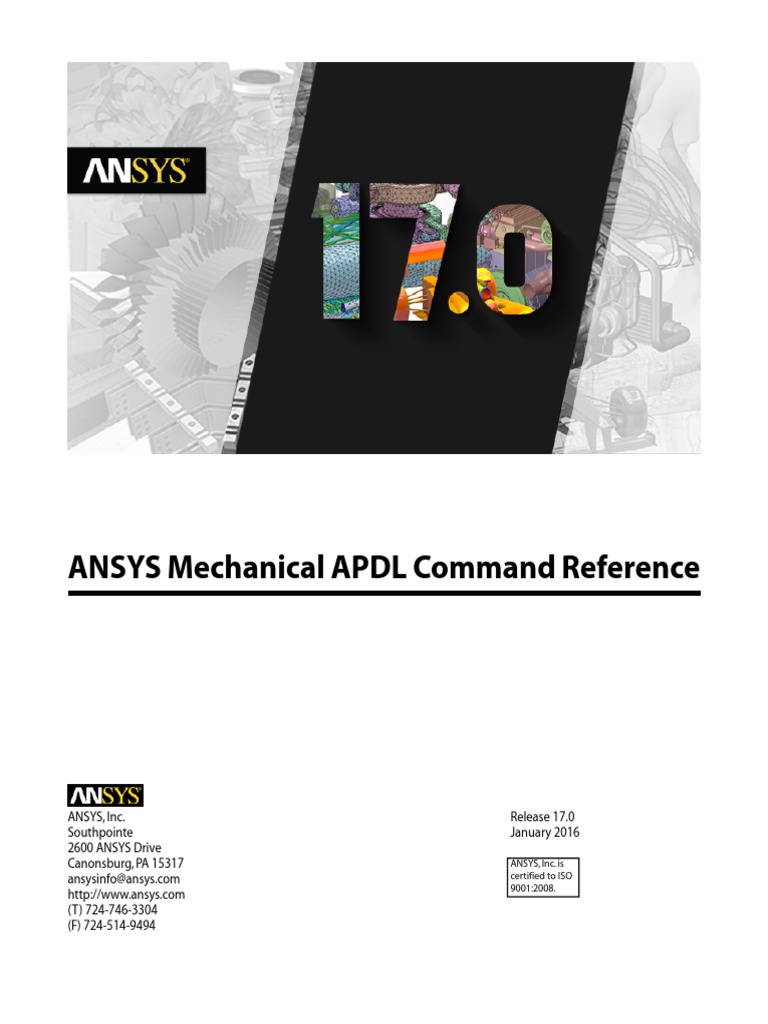 ANSYS Mechanical APDL 2016 - Command Reference | PDF | Trademark | License