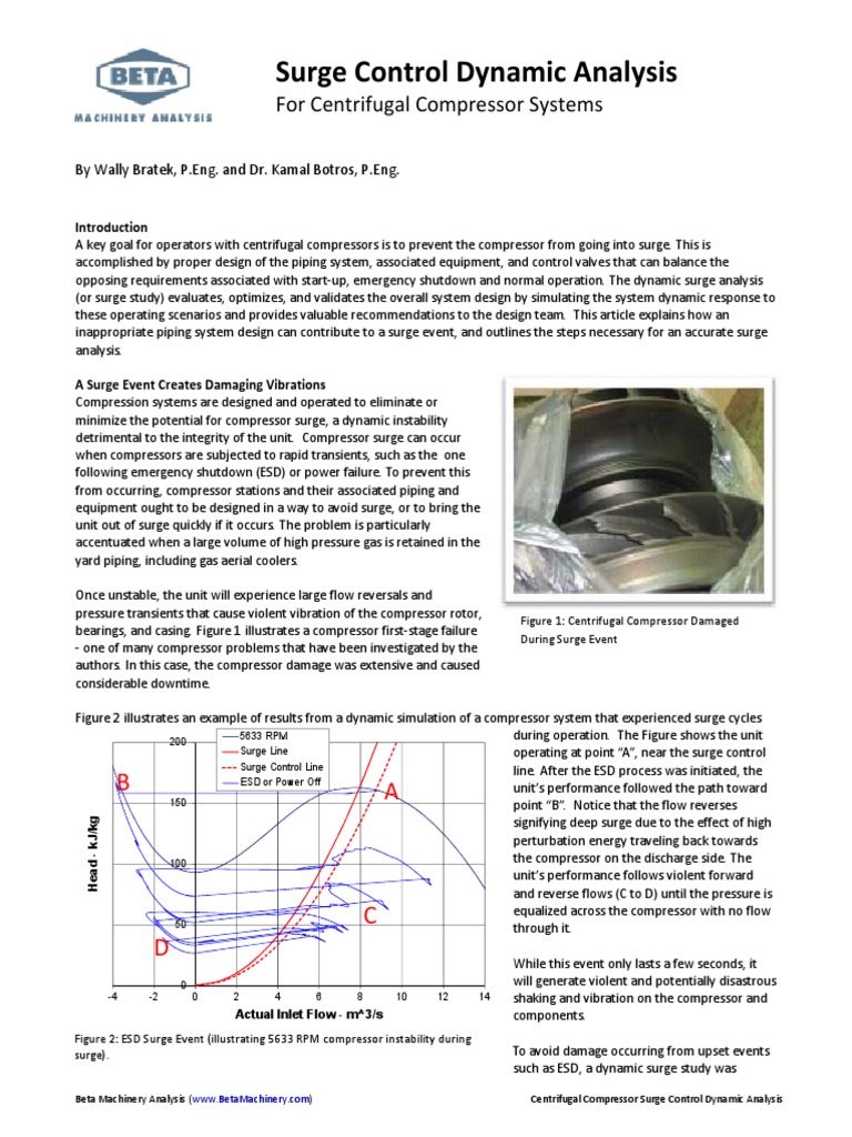 Surge Control Analysis for Compressors | PDF | Partial Differential ...