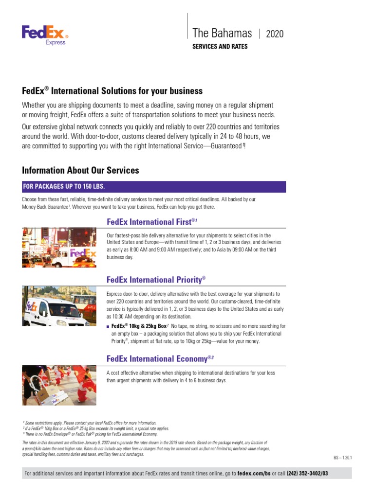 The Bahamas: Fedex International Solutions For Your Business | PDF ...