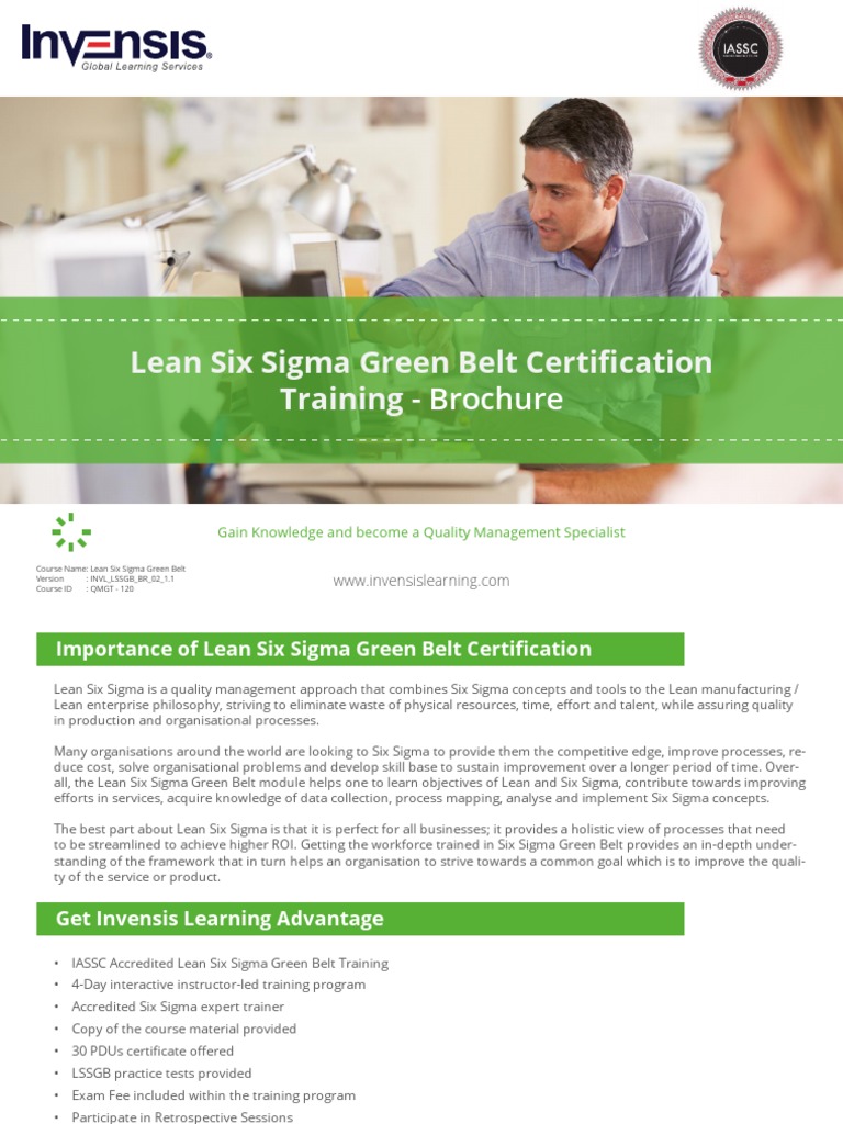 Lean Six Sigma Green Belt Certification Training Brochure PDF | PDF ...