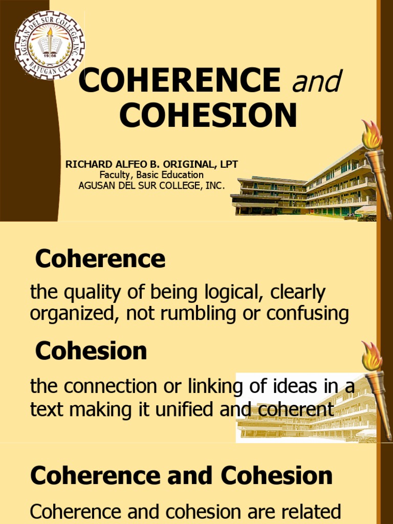 COHERENCE and COHESION | PDF | Stars | Physical Sciences