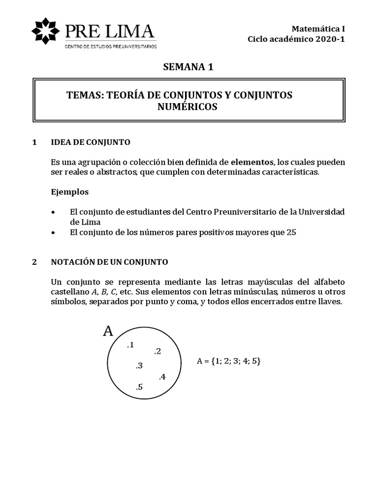 01 Semana PDF | PDF | Conjunto (Matemáticas) | Entero 01 Semana PDF | PDF | Conjunto (Matemáticas) | Entero