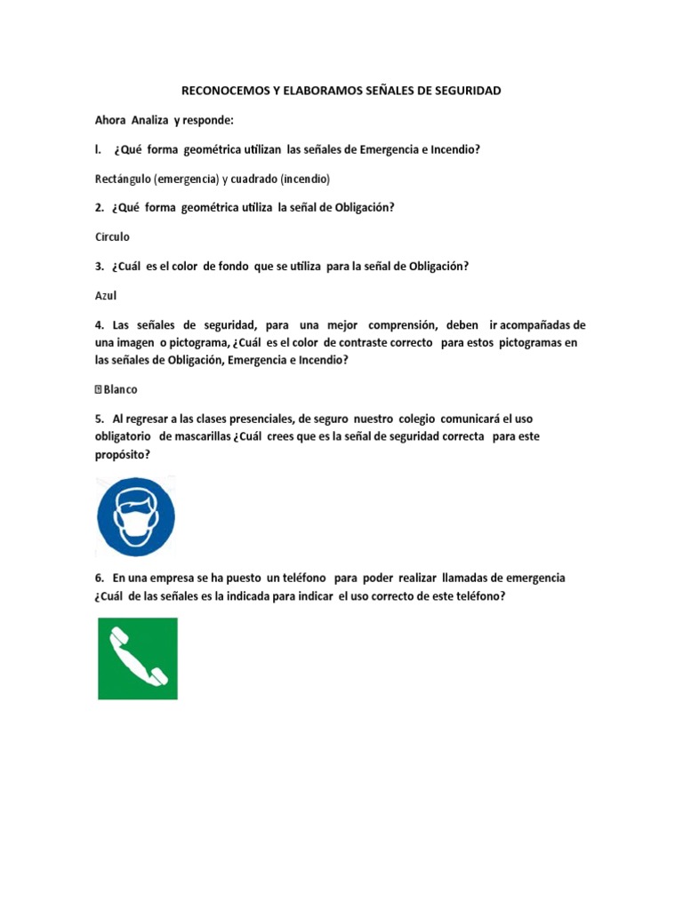 Reconocemos y Elaboramos Señales de Seguridad | PDF