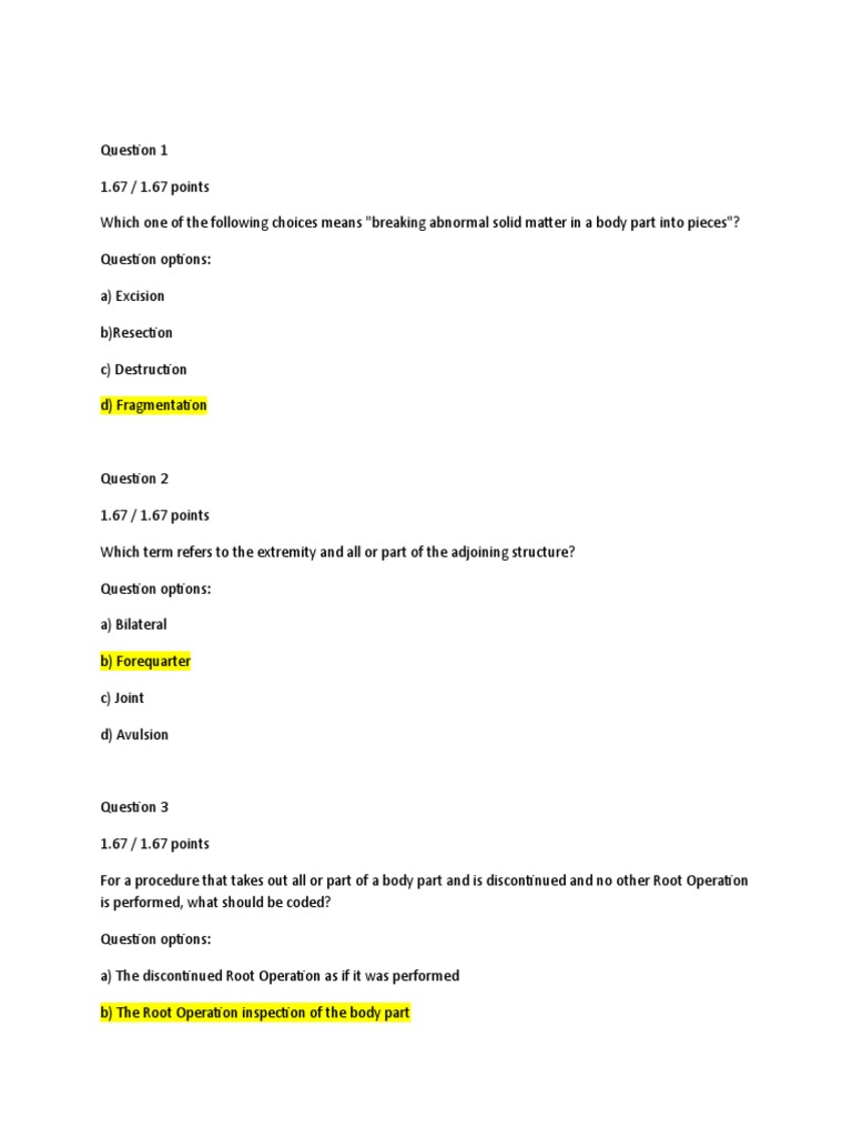 Medical Coding Practice Questions PDF | PDF | Medical Specialties ...