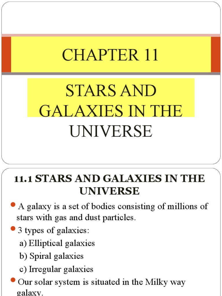 Stars and Galaxies Overview for Form 2 | PDF | Stars | Galaxy