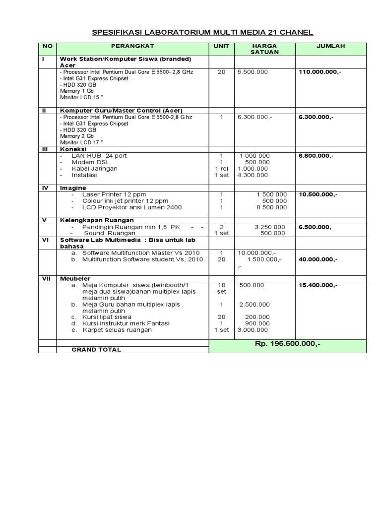 Lab Multimedia | PDF | Griya & Taman | Komputer