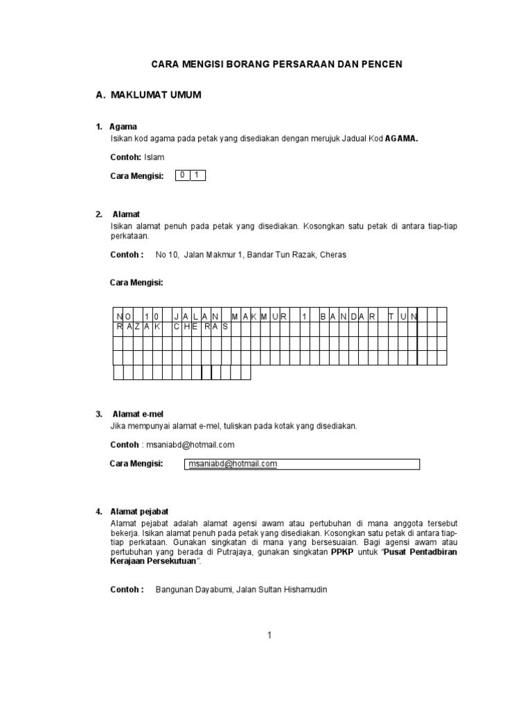 Cara Mengisi Borang Pencen | PDF