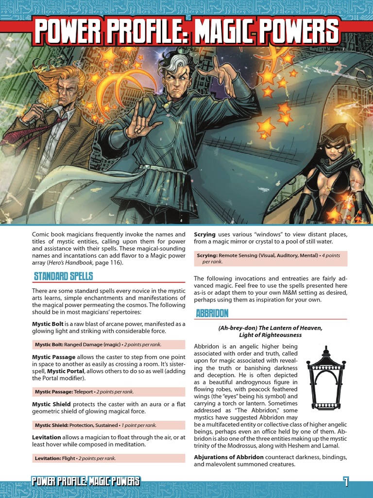 Power Profile - Magic Powers PDF | PDF | Fires | Magic (Illusion)