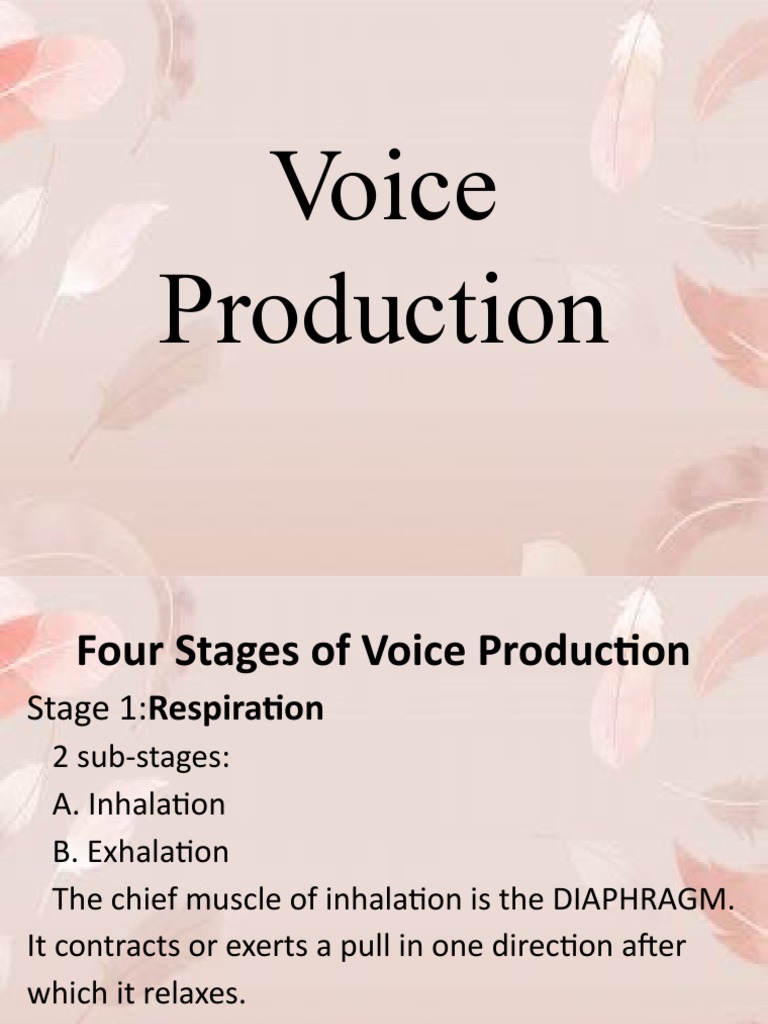 Four Stages of Voice Production | PDF | Singing | Phonetics