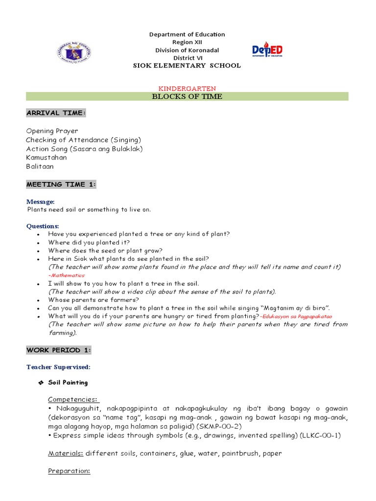 Kindergarten - COT - DLP - Modified Lesson Plan Week 34 | PDF | Numbers ...