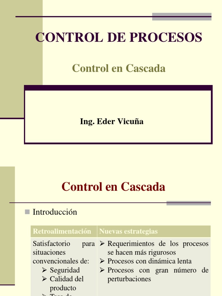 Control en Cascada: Estrategias y Diseño | PDF | Naturaleza | Science