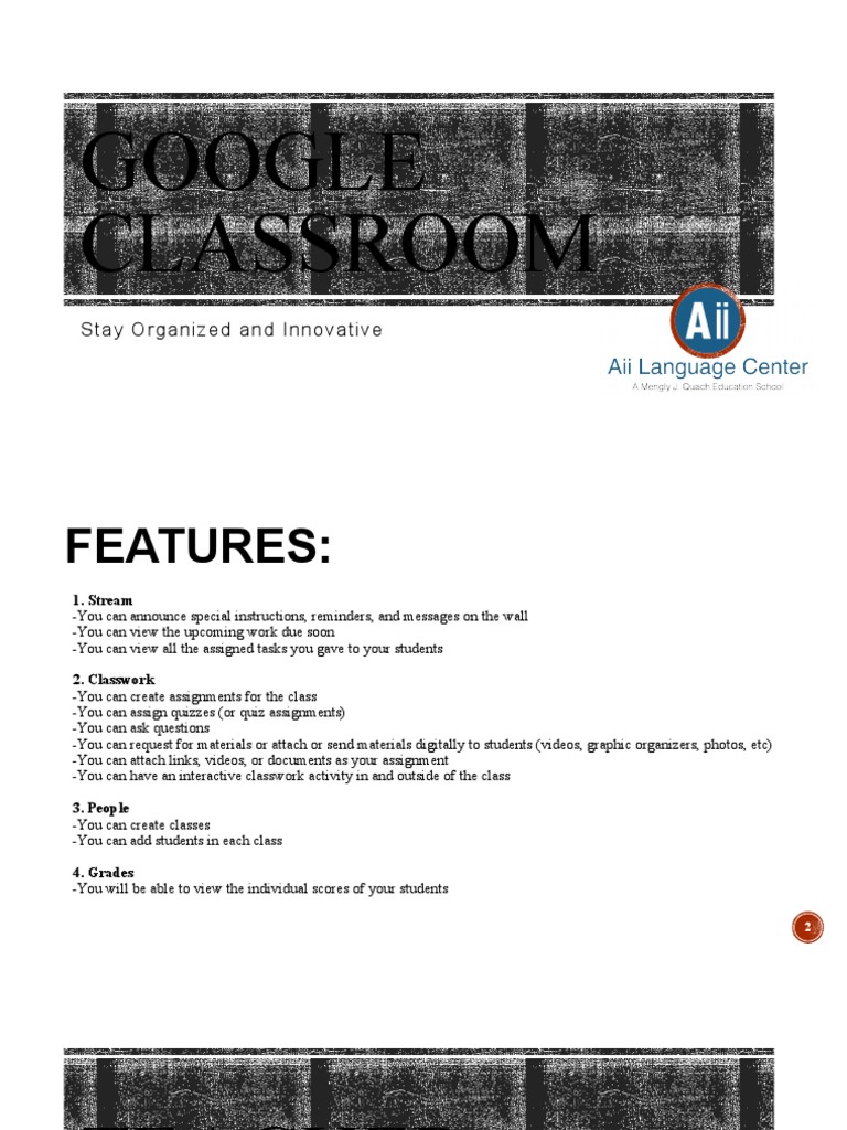Google Classroom Features Overview | PDF | Communication | Software