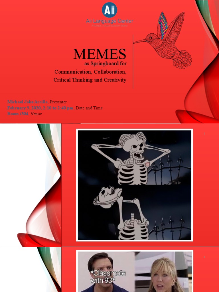 MEMES As Springboard For 4Cs | PDF | Meme | Semiotics