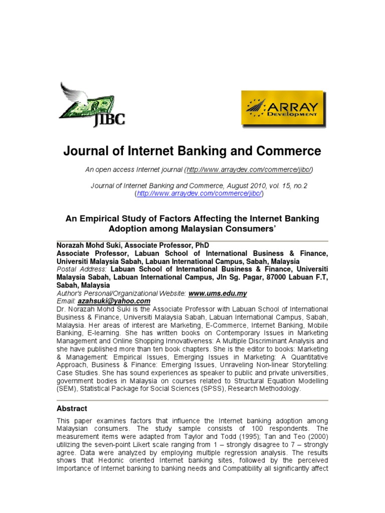 An Empirical Study of Factors Affecting The Internet Banking | Download Free PDF ...