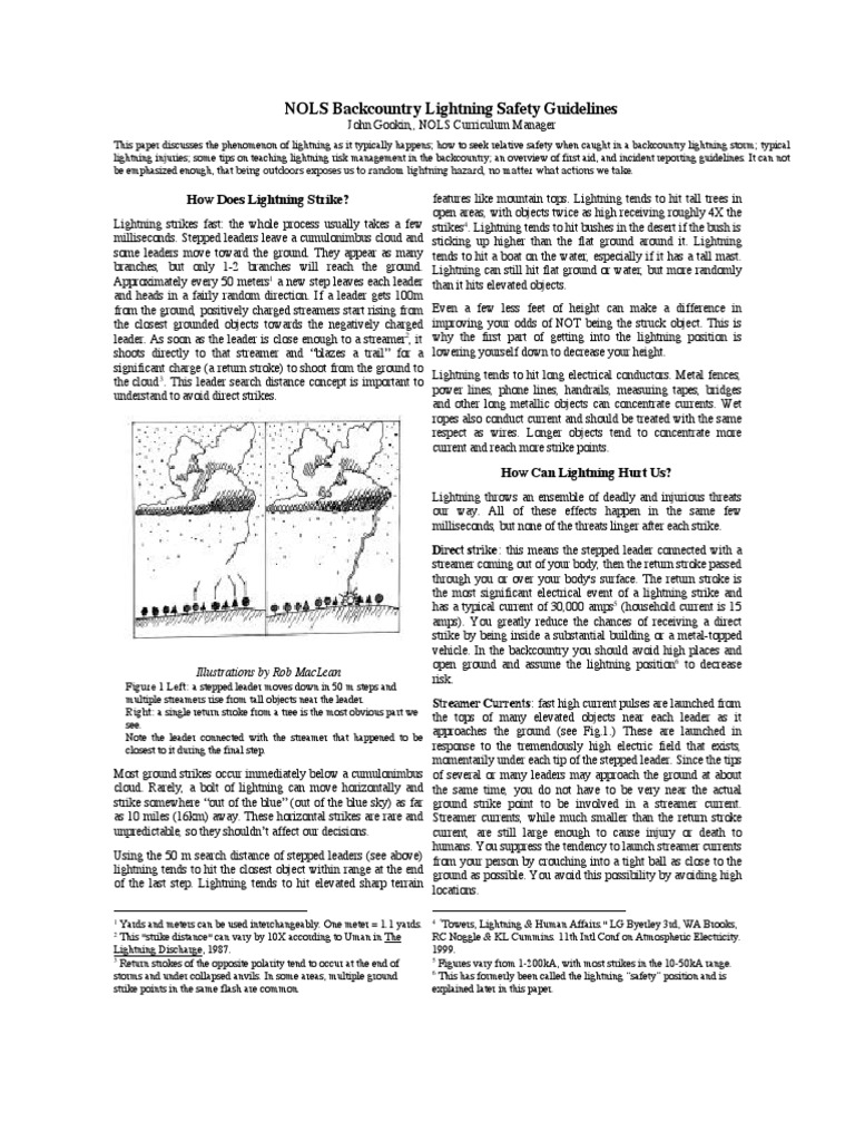 NOLS Backcountry Lightning Safety Guidelines: How Does Lightning Strike ...