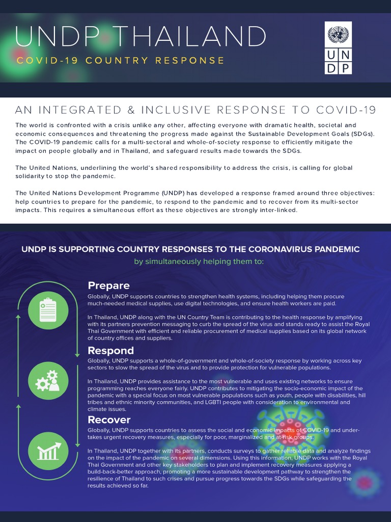 UNDP Thailand COVID-19 Brochure | PDF | United Nations Development ...