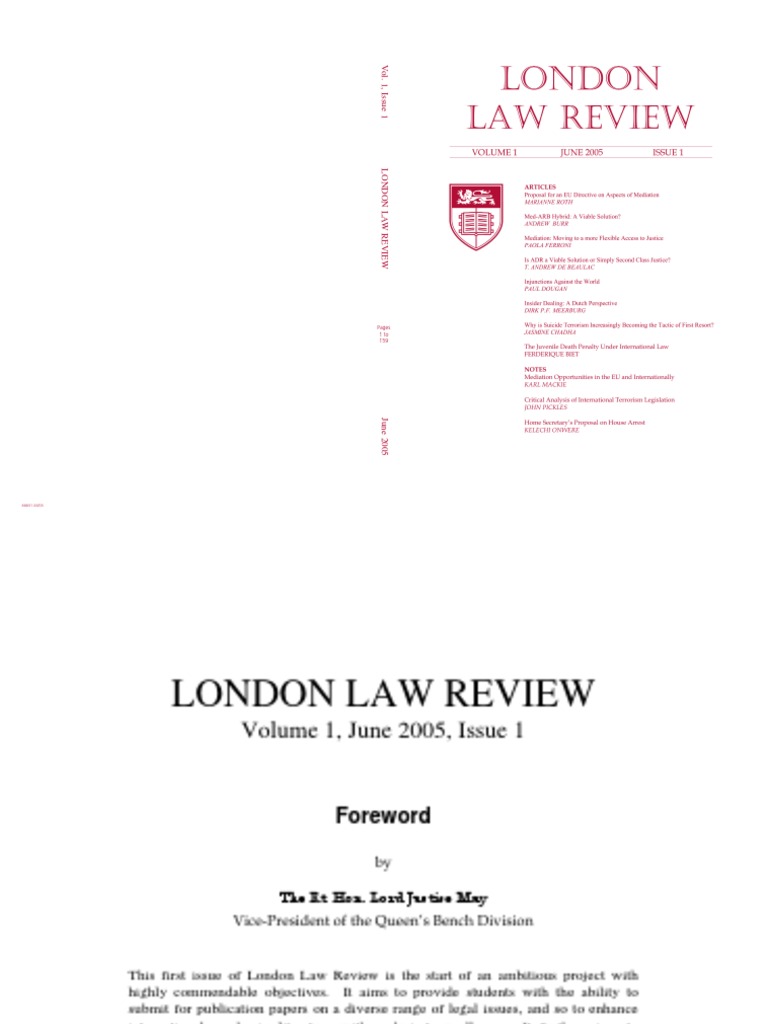 London Law Review Final Final 240x170 and Cover | Justice | Crime & Justice