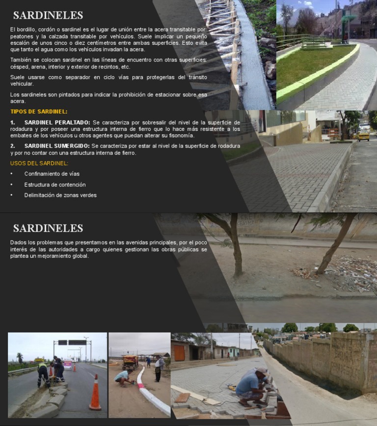 Tipos y usos de sardineles viales | PDF | Negocios | Hogar, jardinería ...