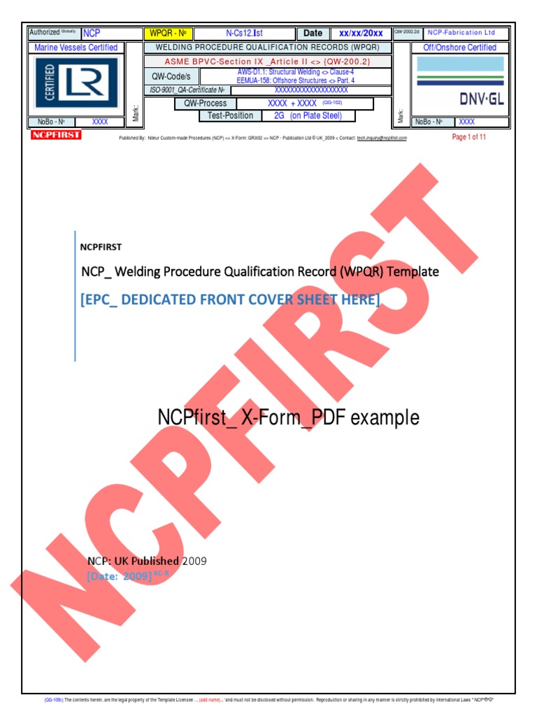 Ncpfirst - X-Form - PDF Example: (Epc - Dedicated Front Cover Sheet ...