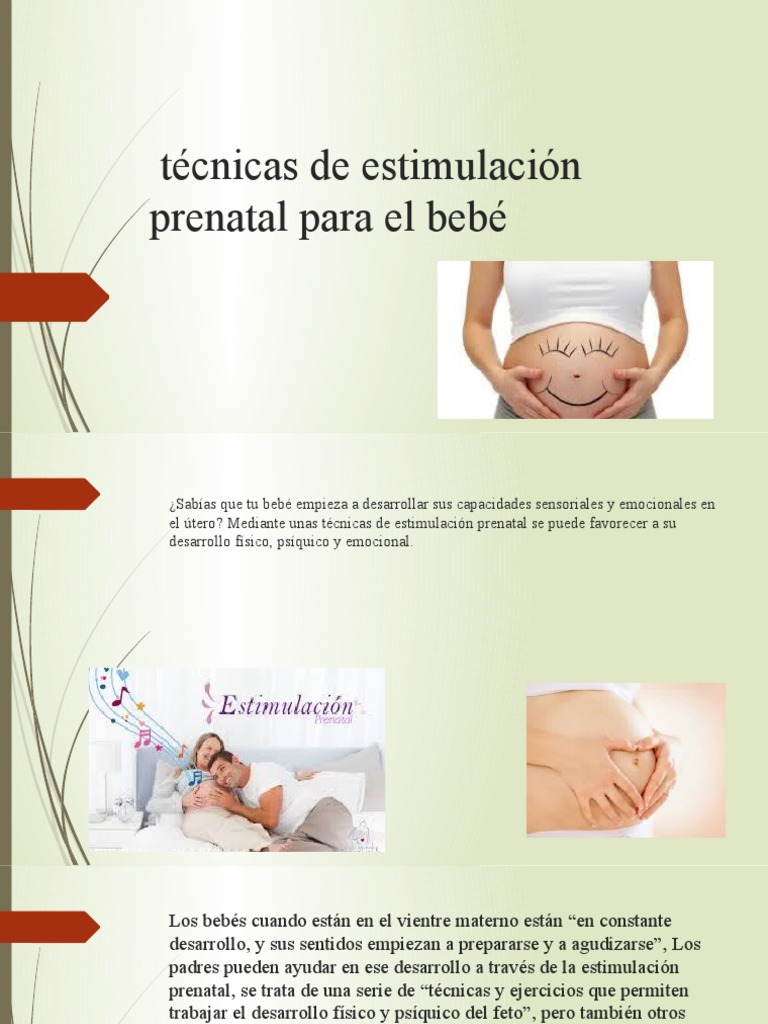 Técnicas de Estimulación Prenatal para El Bebé | PDF | El embarazo | Estrés (biología)