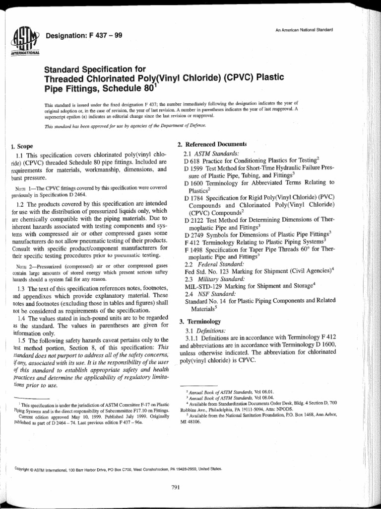 Astm F437 and 441 | PDF