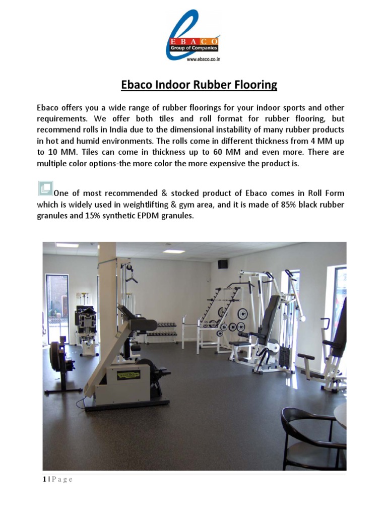 Ebaco Indoor Rubber Flooring | PDF | Flooring | Hardness