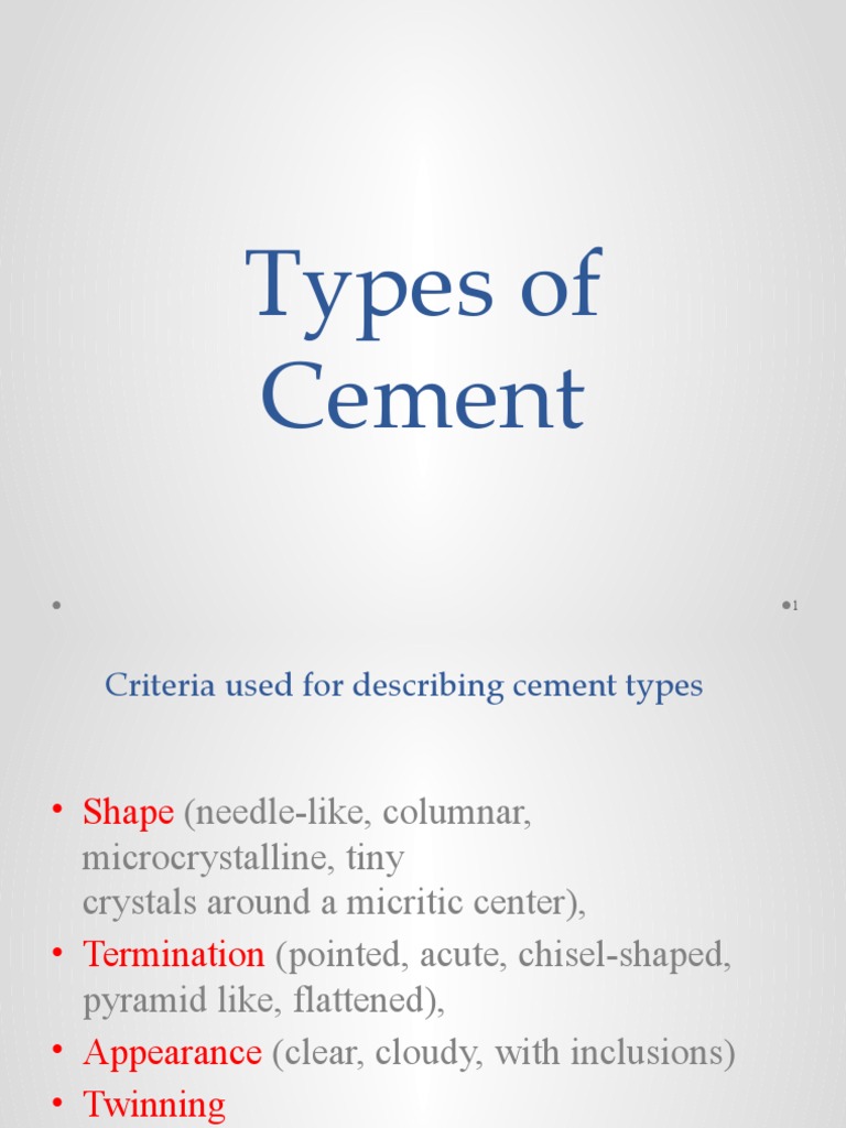 Types of Cement | Download Free PDF | Calcite | Porosity