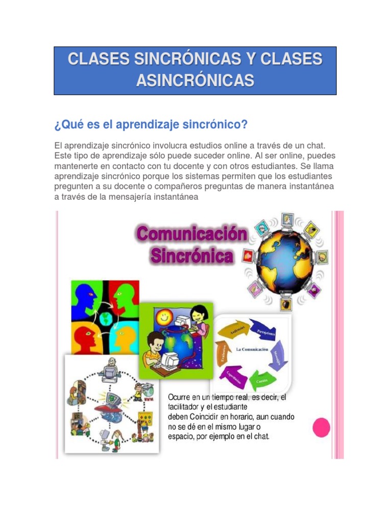 Sincrónico y Asincrónico | PDF