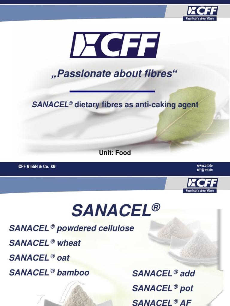 Passionate About Fibres": Sanacel | PDF
