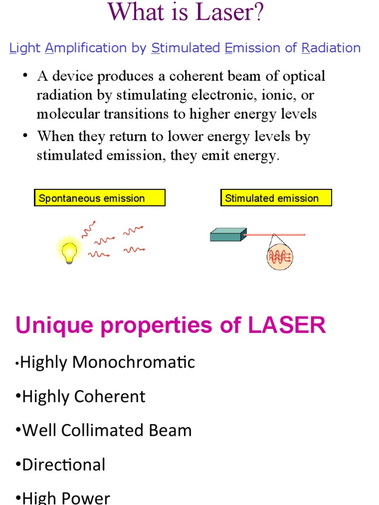 Laser | PDF | Laser | Emission Spectrum