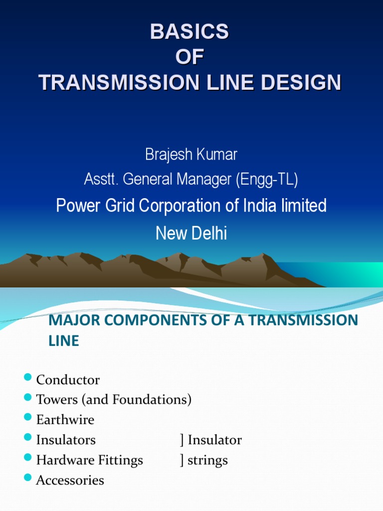 Basics of TL Design | PDF | Insulator (Electricity) | Electric Power ...