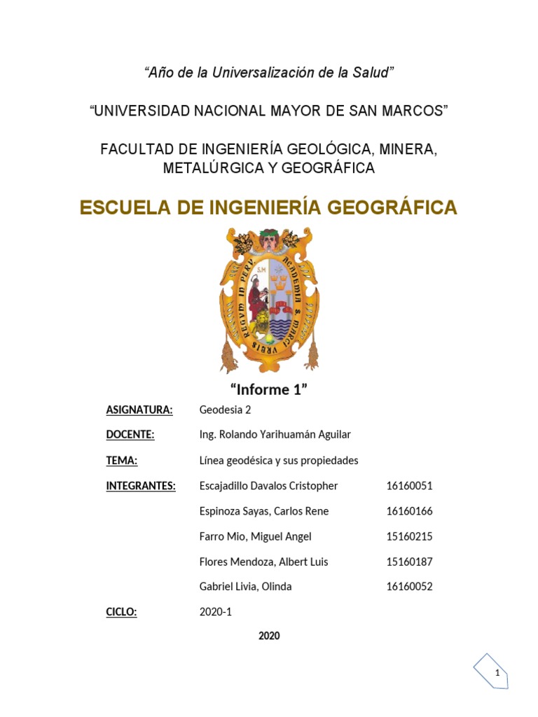 Línea Geodésica y Sus Propiedades | PDF | Esfera | Geodesia