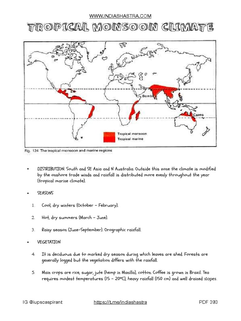 Tropical Monsoon Climate | PDF